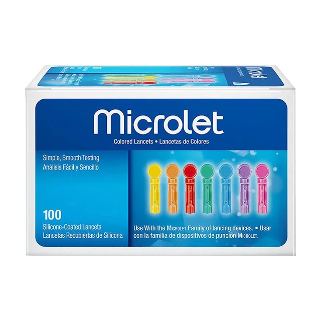 Ascensia Microlet Colored Lancets 100τμχ | Homepharmacy.gr
